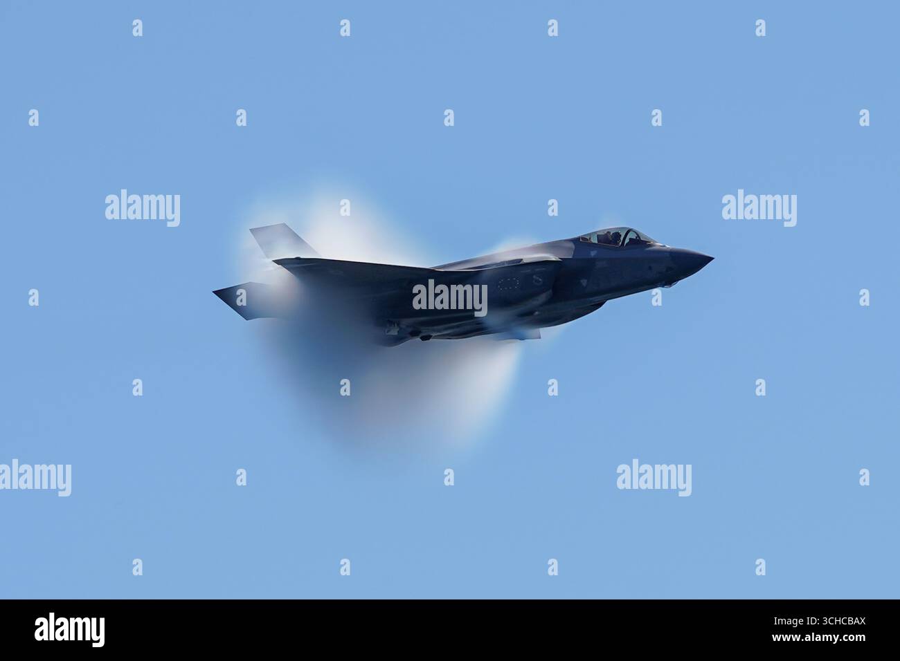 The Lockheed Martin F-35 Lightning II breaks the sound barrier during ...