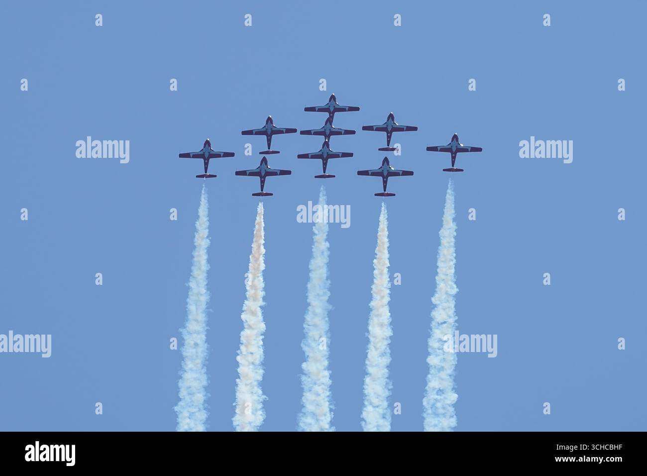 Canadian Forces Snowbirds perform a graceful maneuver during the ...