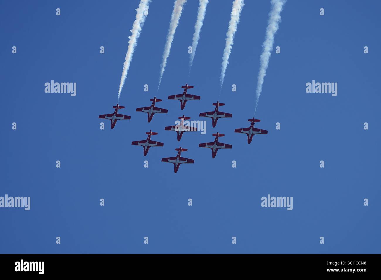 Canadian Forces Snowbirds perform a graceful maneuver during the ...