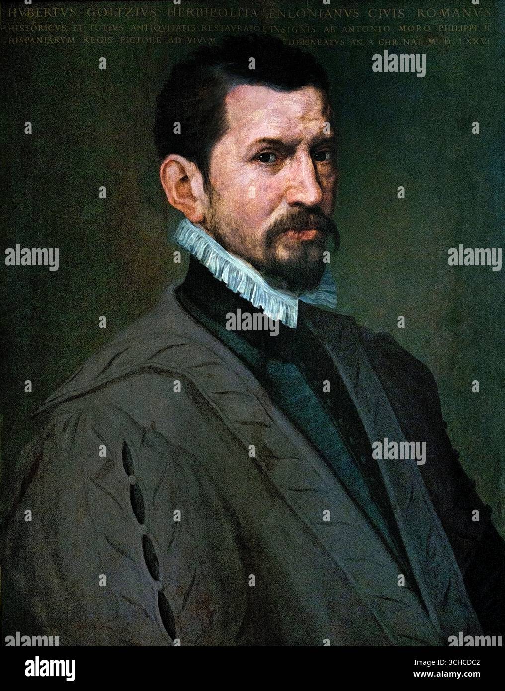 Portrait of Hubert Goltzius 1526-1583 by Anthonis Mor van Dashorst 1516 ...