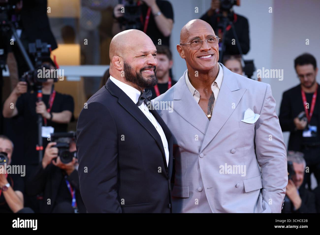 Mark Kerr and Dwayne Johnson'The Smashing Machine' premiere, 82nd Venice International Film ...