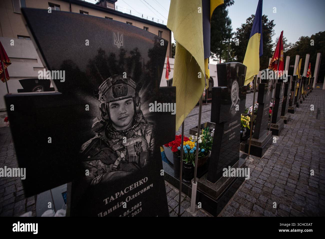 September 1, 2025, Sumy, Sumy, Ukraine: Tombstones on the graves of ...
