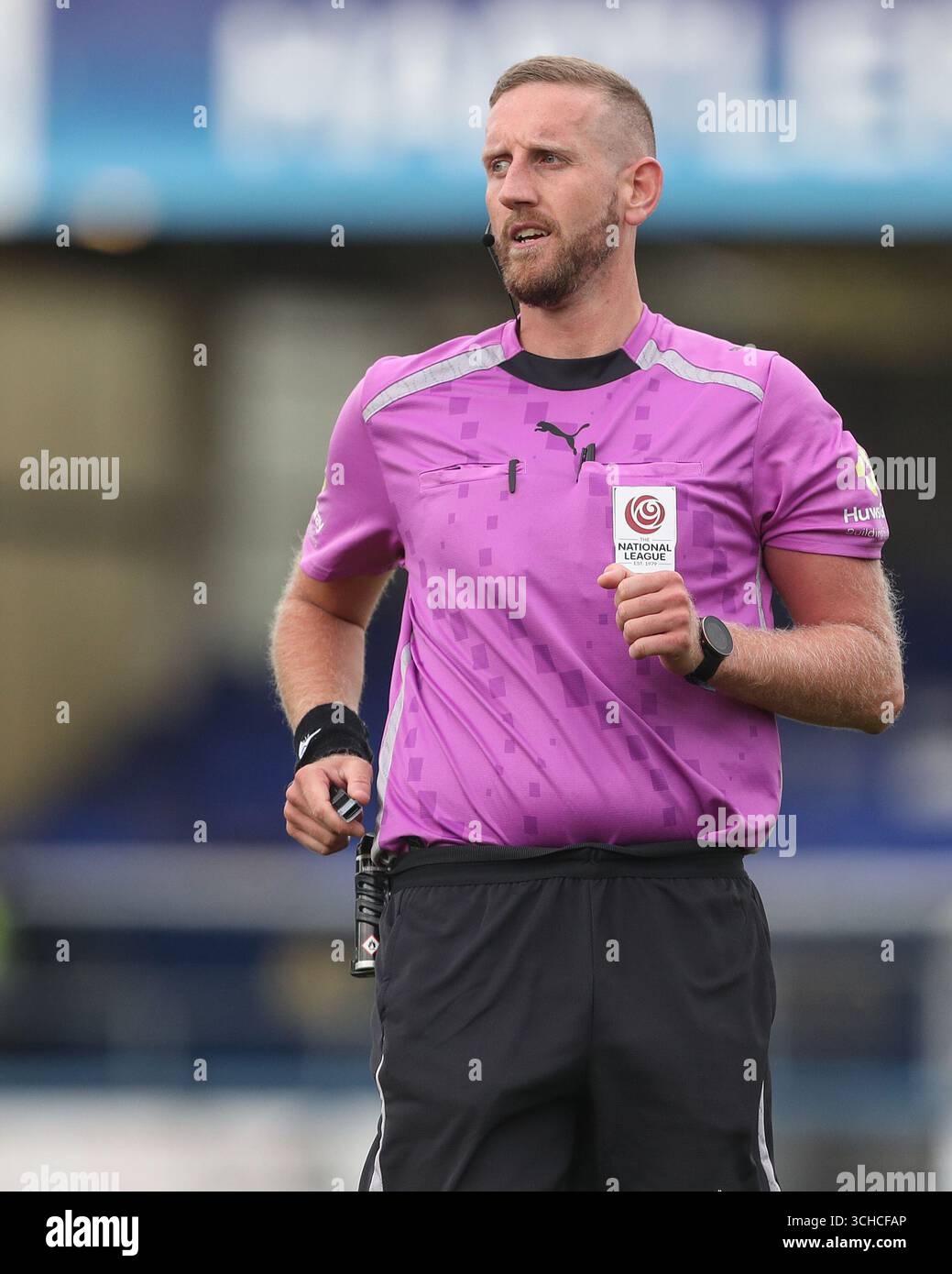 Match referee Jamie O'Connor is seen during the Enterprise National ...