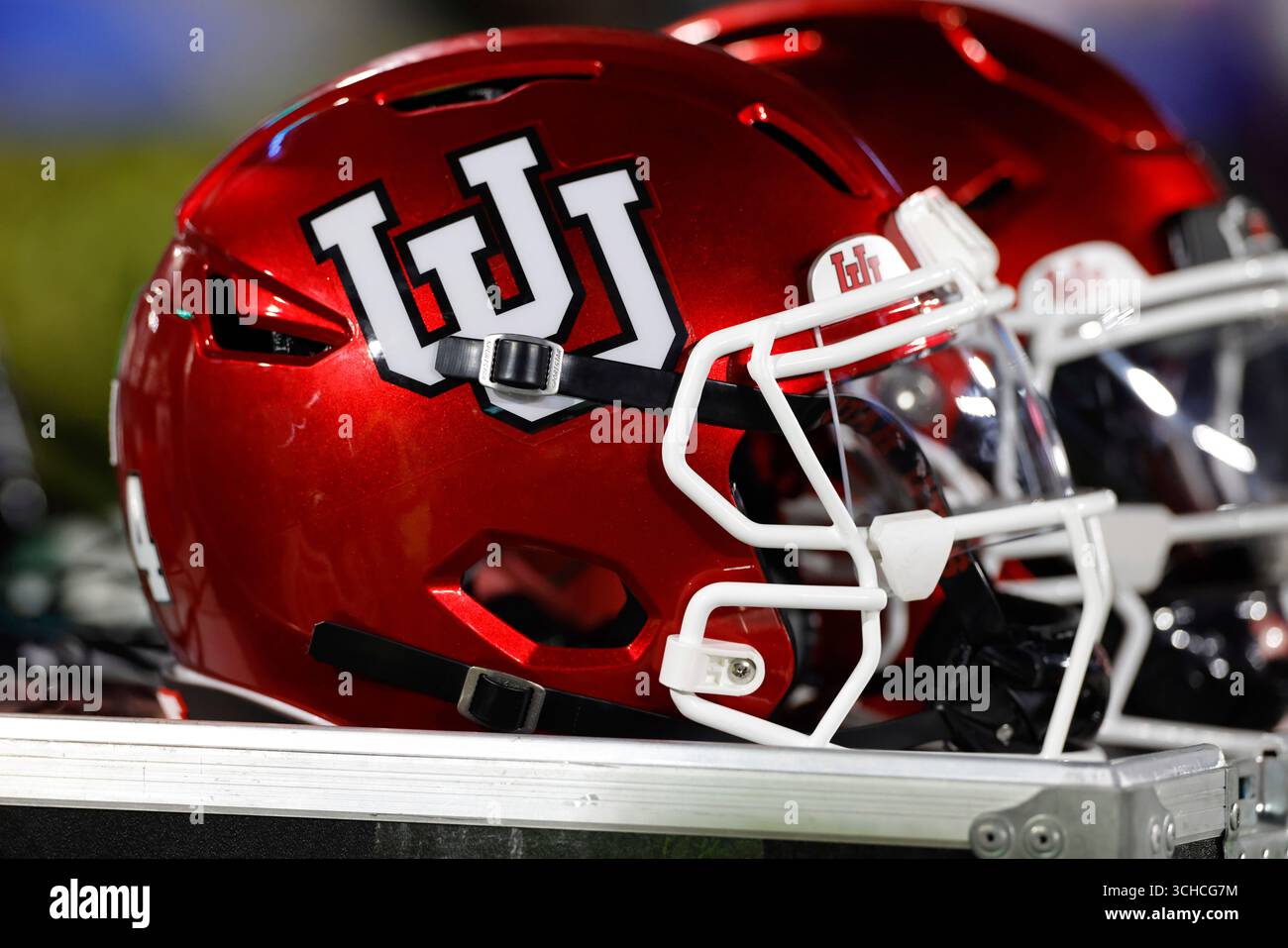 PASADENA, CA - AUGUST 30: Utah Utes red helmet during the college ...