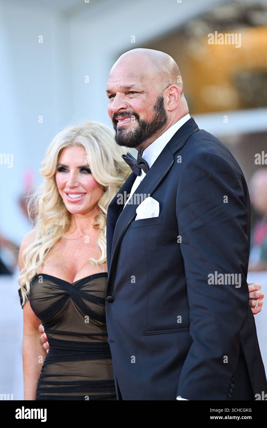 Charissa Thompson and Mark Kerr attending The Smashing Machine Premiere ...