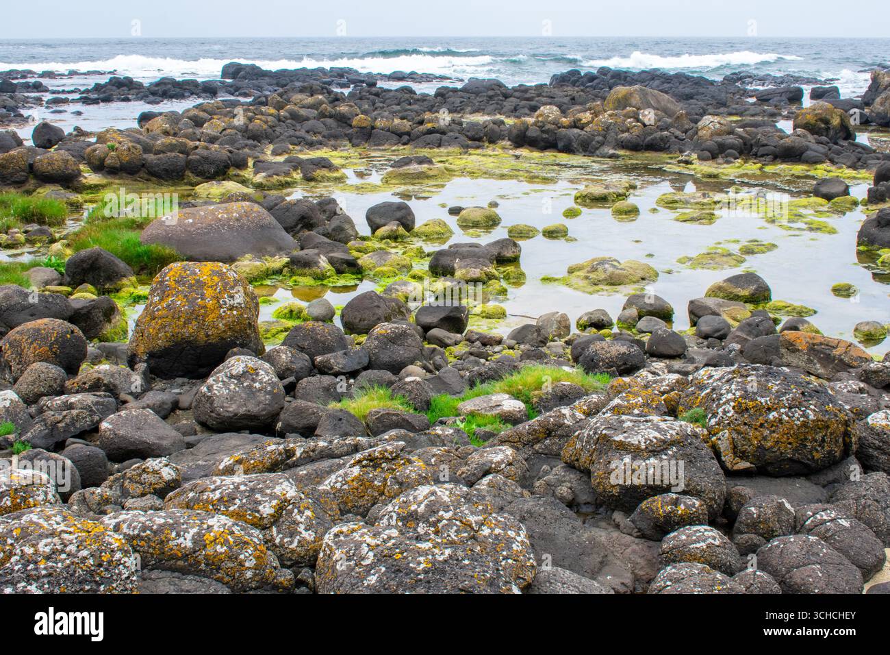 Giant's Causeway in Northern Ireland. Rock formations and basalt ...