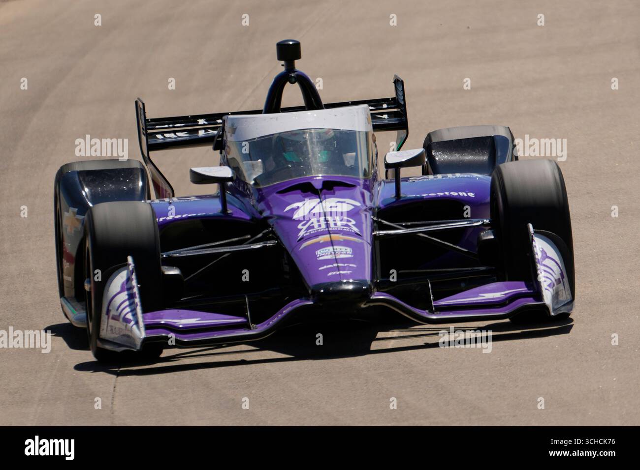 Conor Daly (76) drives during an IndyCar auto race Sunday, Aug. 31 ...