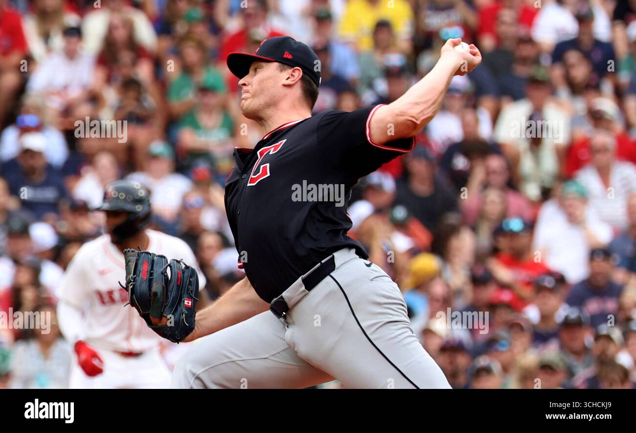 Cleveland Guardians pitcher Erik Sabrowski throws during the fifth ...