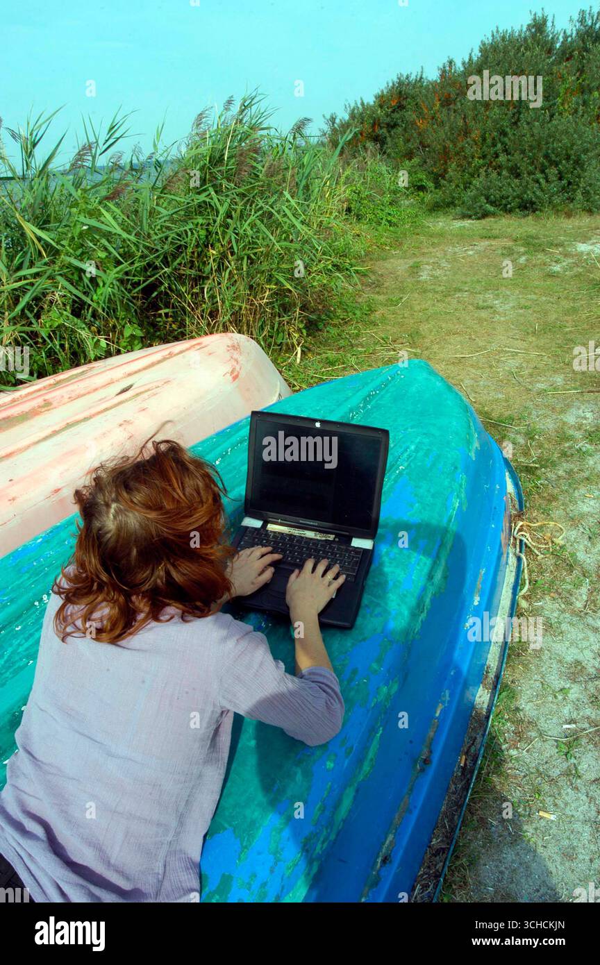 a laptop or notebook, mobile computer device with screen and ...