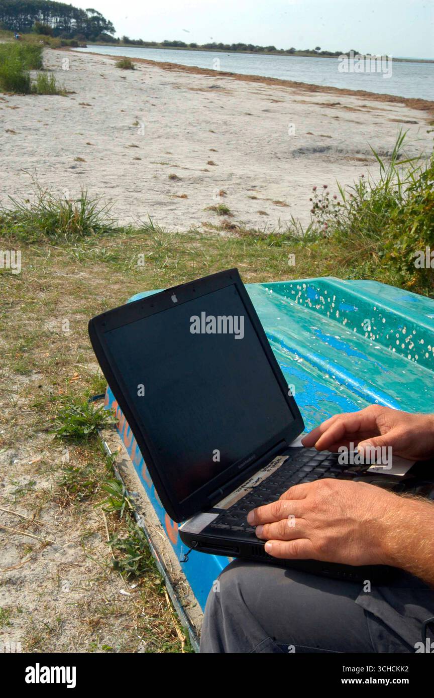 a laptop or notebook, mobile computer device with screen and ...