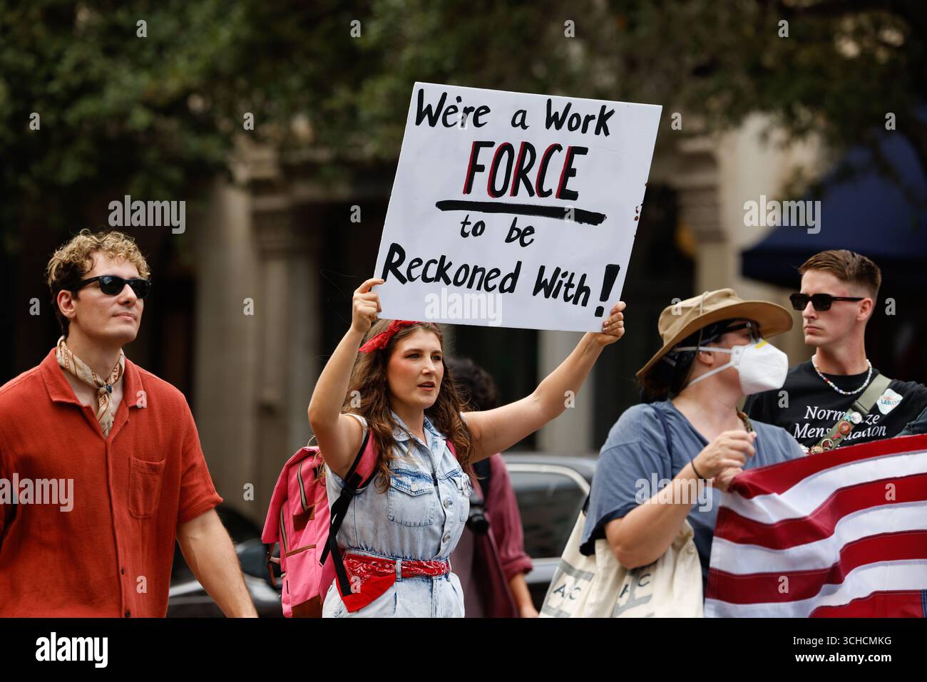 Hundreds gathered to protest President Donald Trump during the Memorial ...