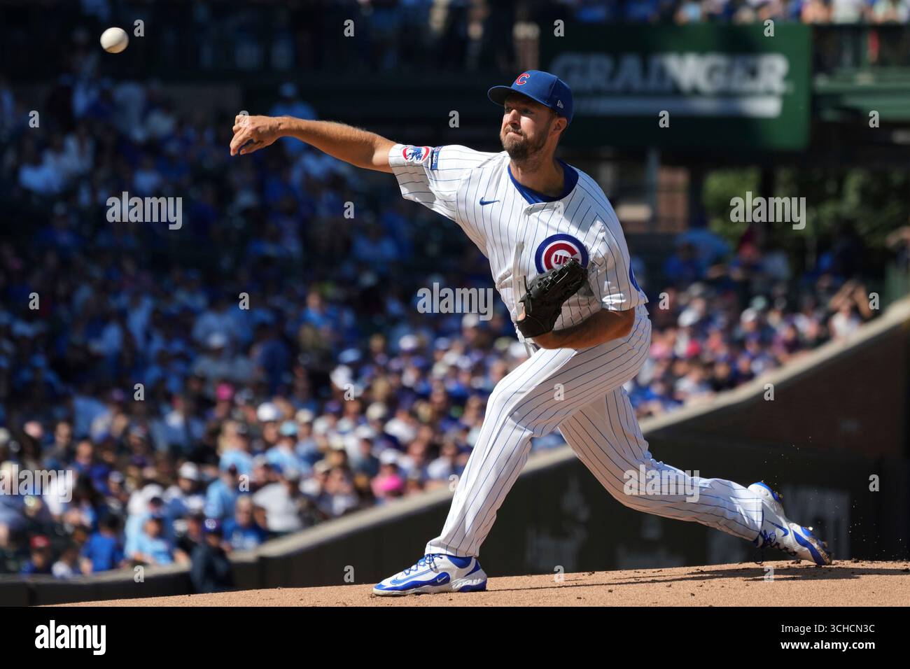 Chicago Cubs starting pitcher Colin Rea throws against the Atlanta ...