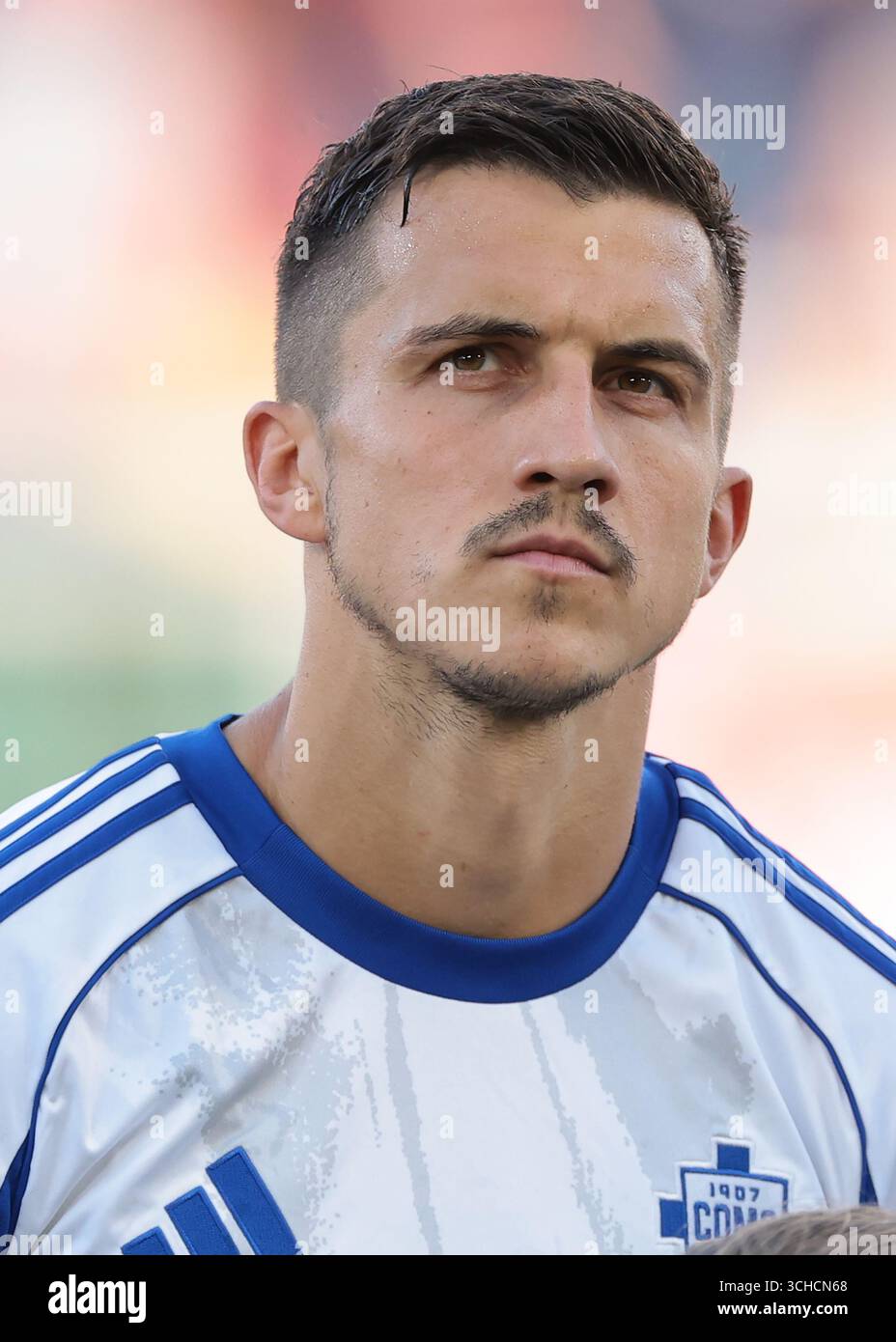 Bologna, Italy, 30th August 2025. Marc Oliver Kempf of Como 1907 looks ...