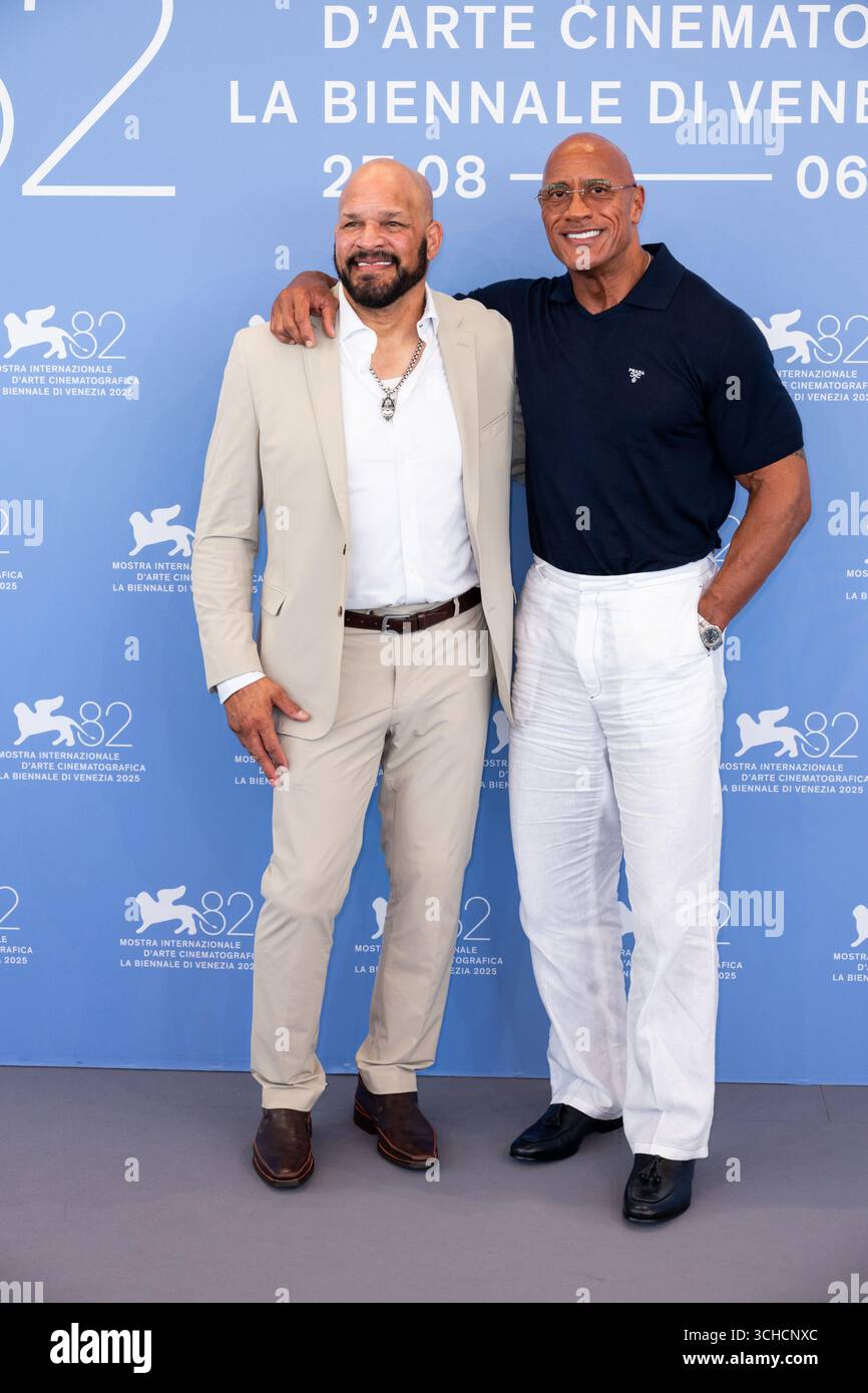 Mark Kerr , Dwayne Johnson 82nd Venice Film Festival Photocall of the ...
