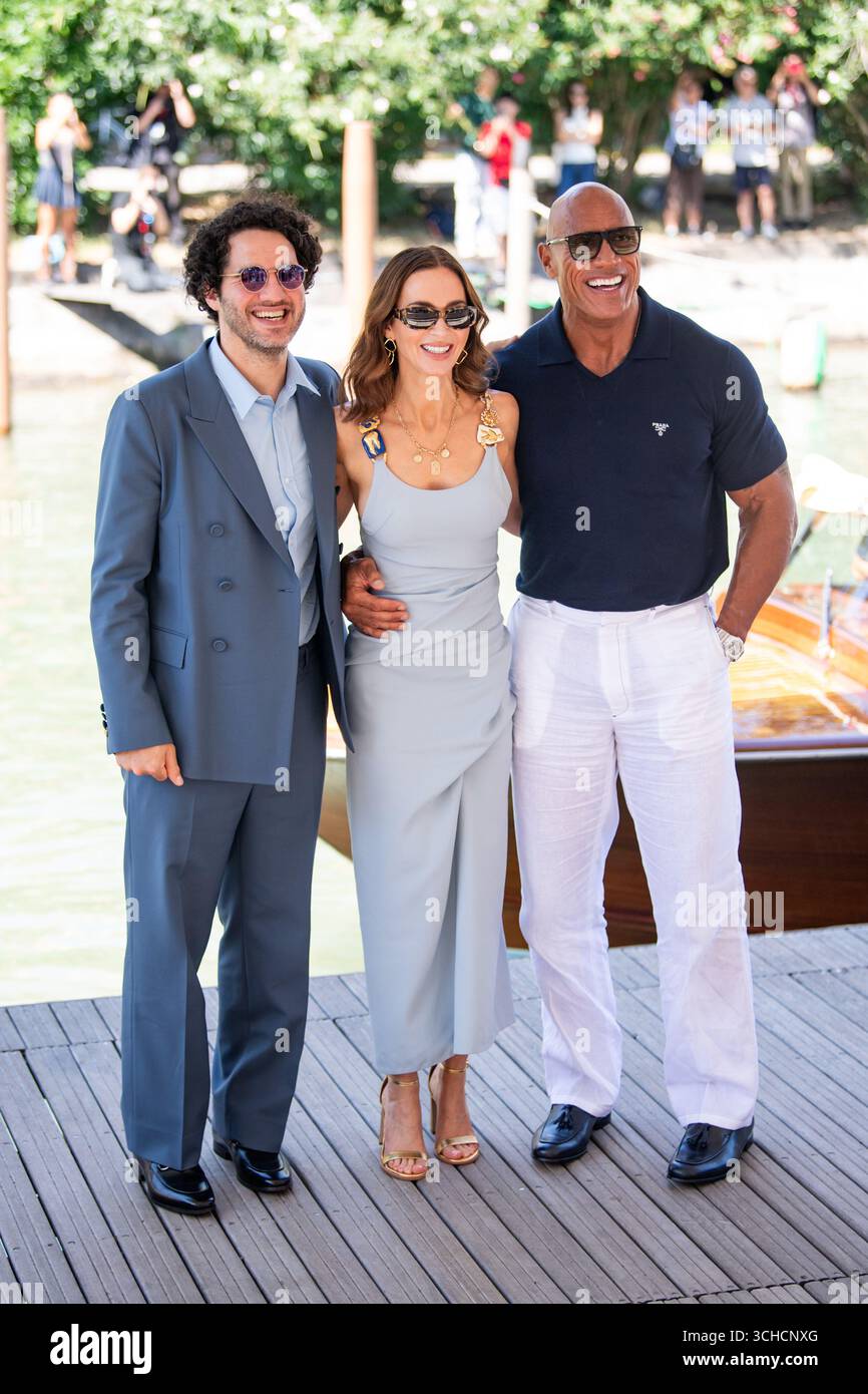 Benny Safdie , Emily Blunt , Dwayne Johnson 82nd Venice Film Festival ...