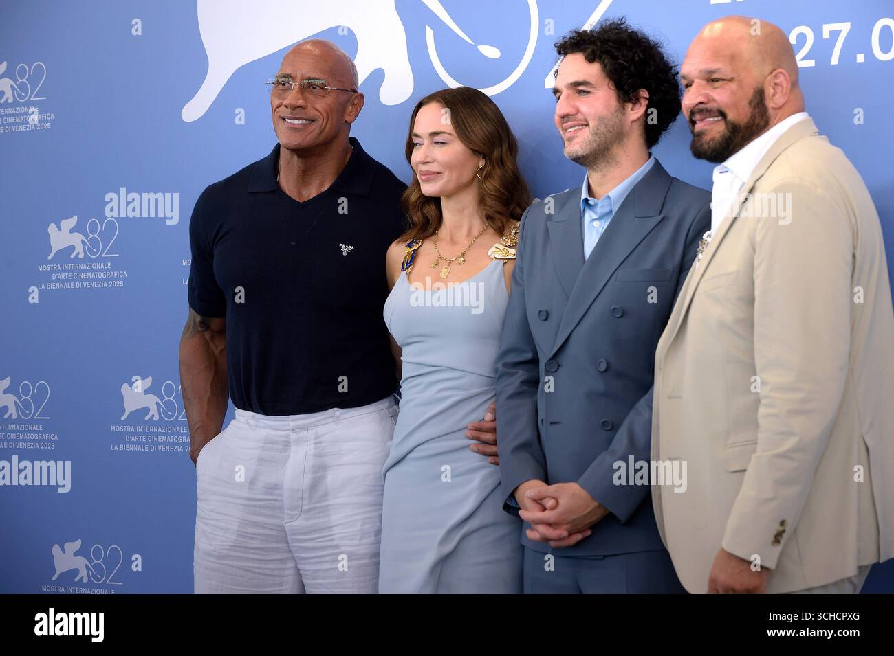 Venezia, Italy. 01st Sep, 2025. Dwayne Johnson, Emily Blunt, Benny ...