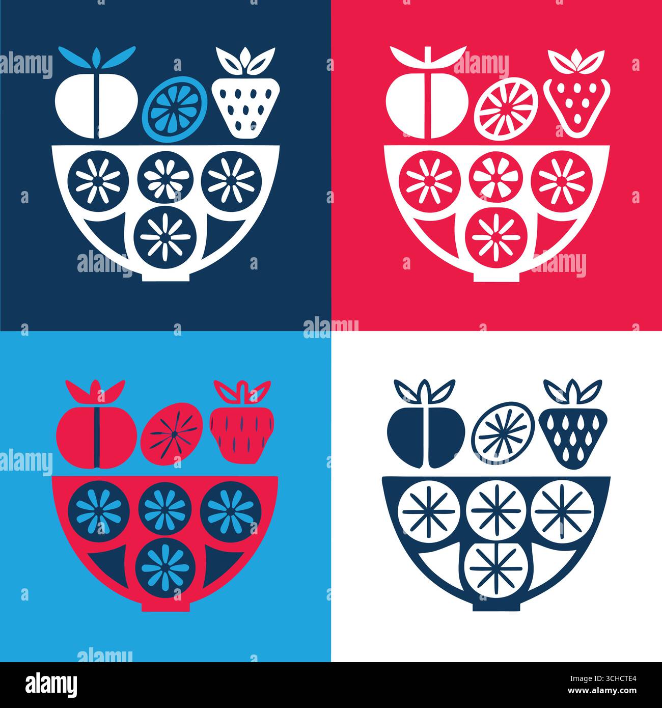 Simple shapes fruit Stock Vector Images - Alamy