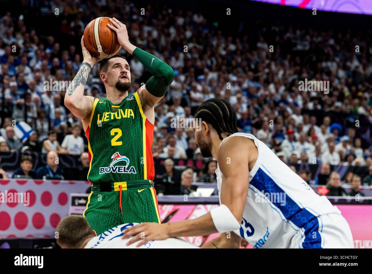 Margiris Normantas (Litauen, 2) am Ball FIBA EuroBasket 2025: Finnland ...