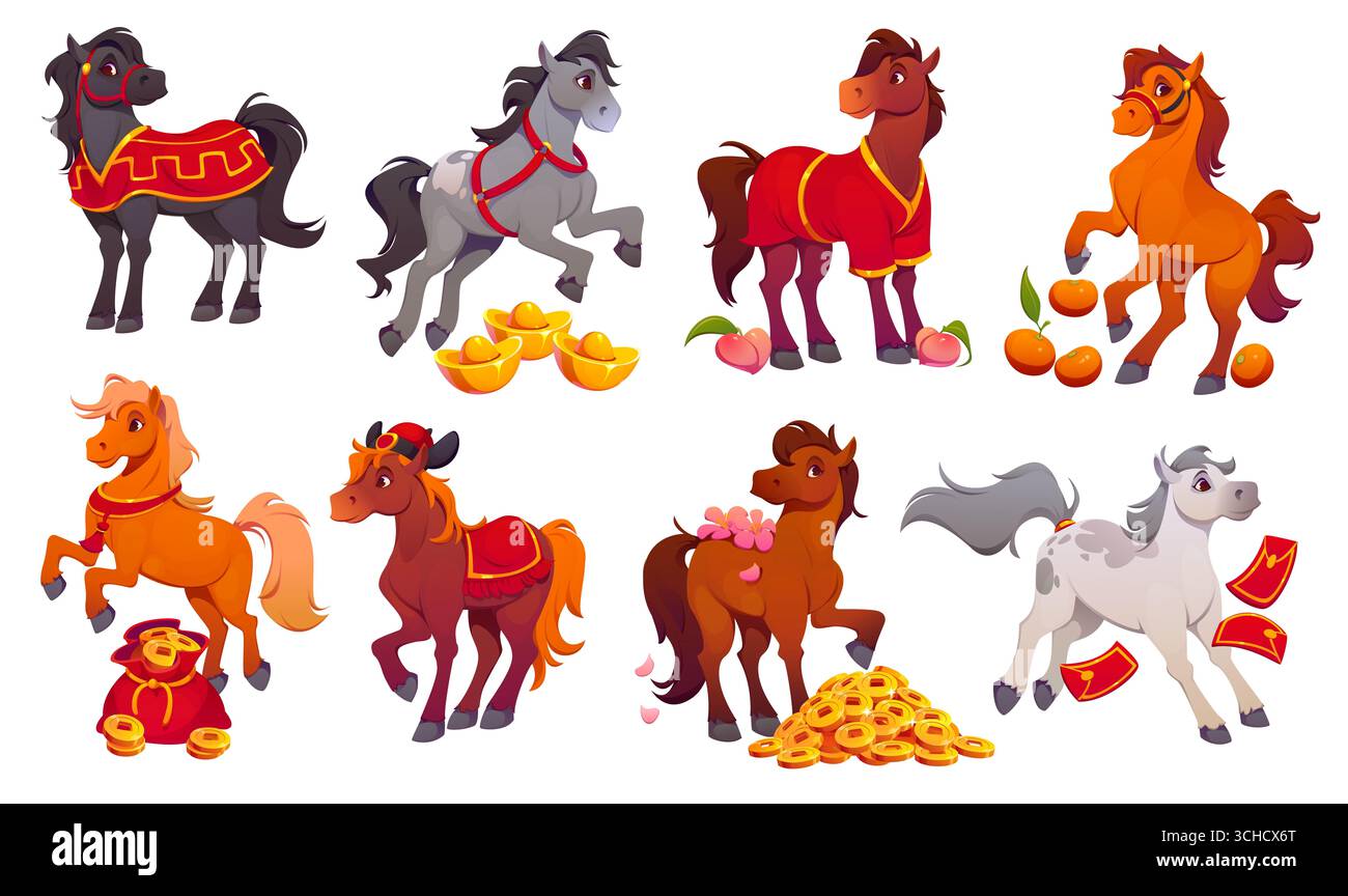 Cartoon horse cny animal hi-res stock photography and images - Alamy