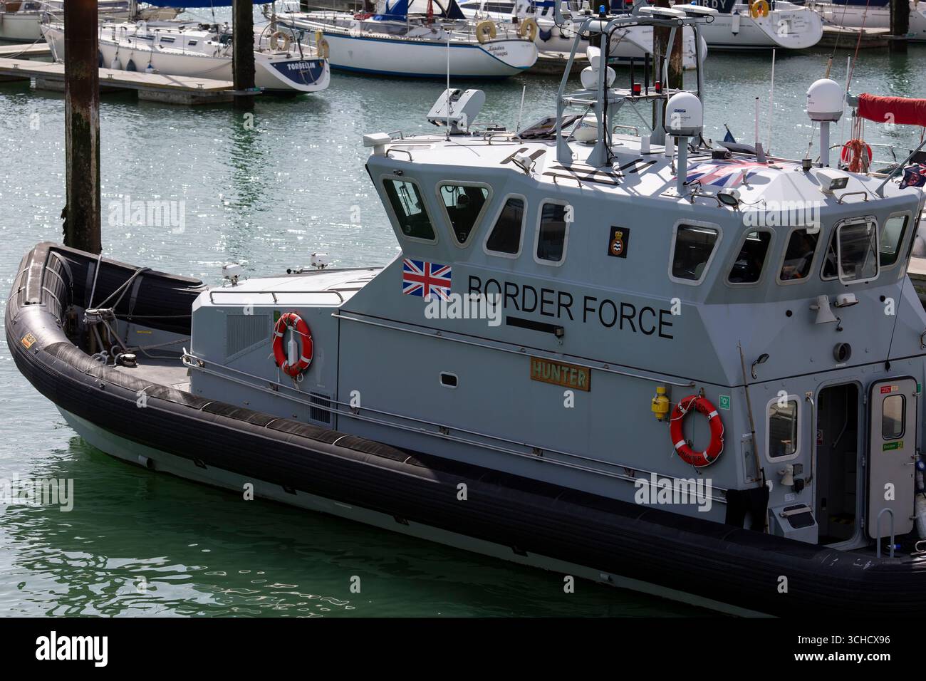 A Border Force boat in Dover harbour, England, August 2025 Stock Photo ...