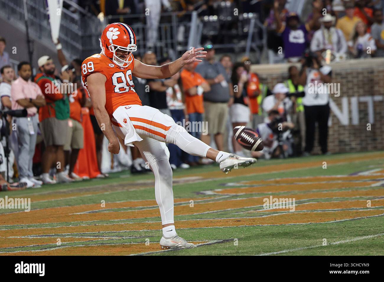 CLEMSON, SC - AUGUST 30: Clemson Tigers punter Jack Smith (89) during a ...