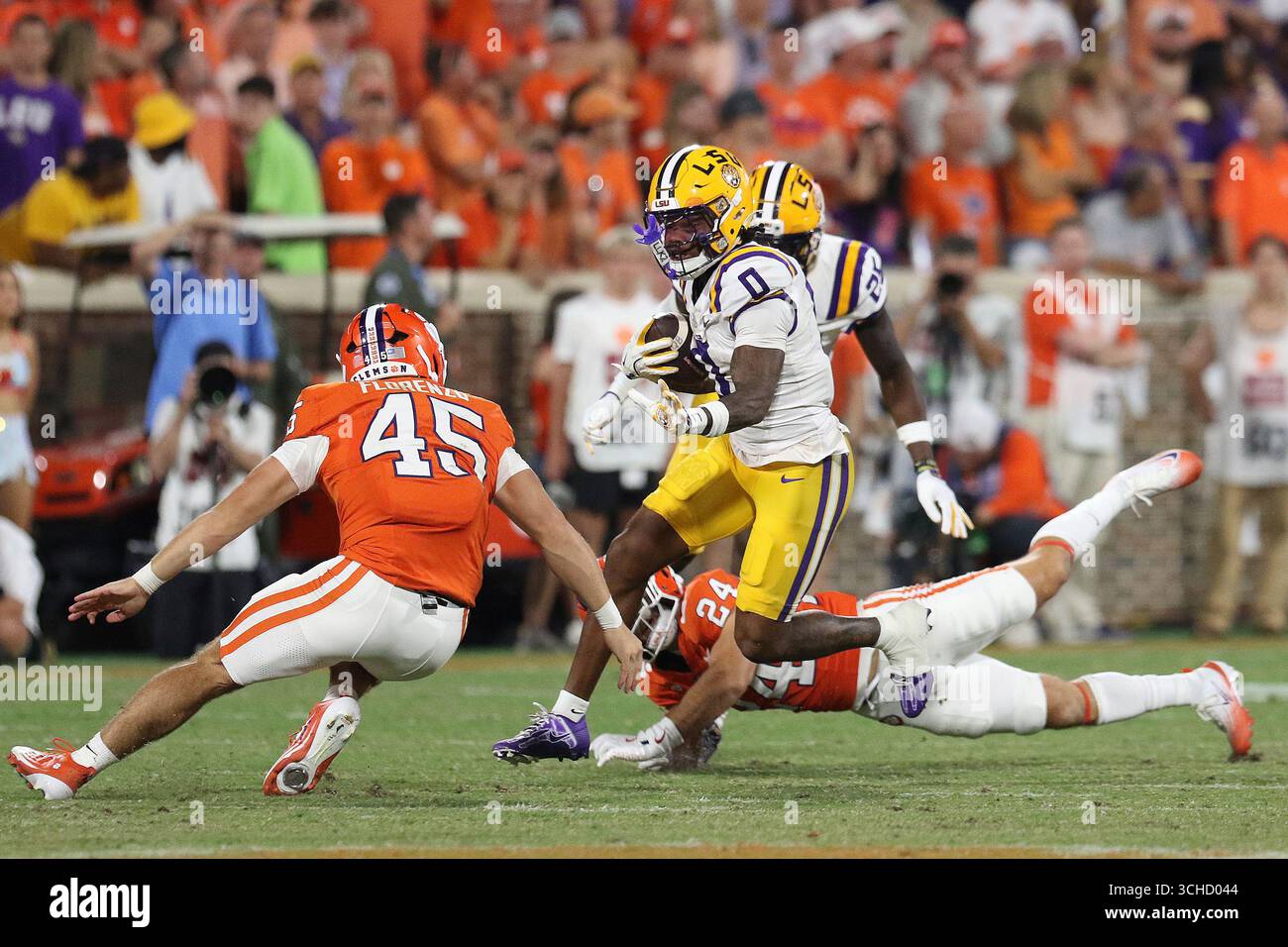 CLEMSON, SC - AUGUST 30: LSU Tigers wide receiver Zavion Thomas (0 ...