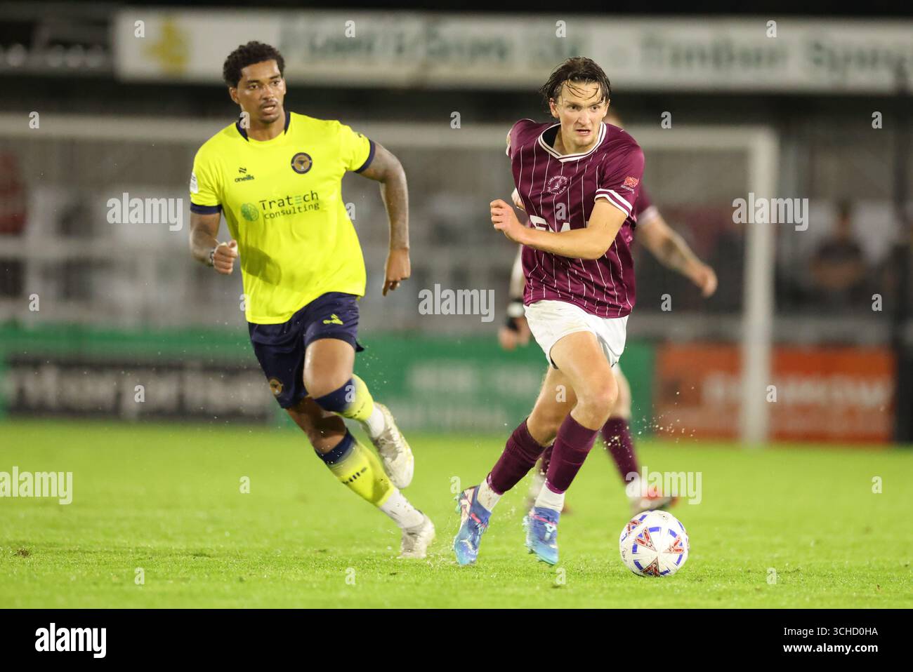 Harry Barbrook, of Chelmsford City, moves with the ball during the ...