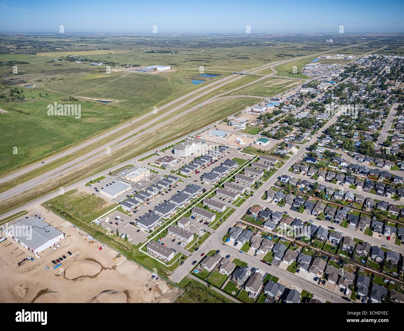 High-resolution aerial view of Martensville, a growing city just north ...