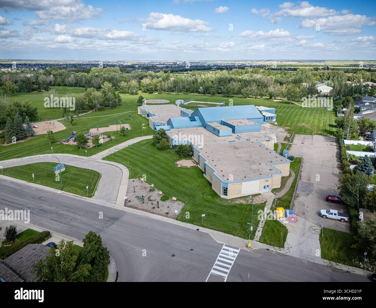Drone aerial of Silverspring, a residential neighbourhood in northeast ...