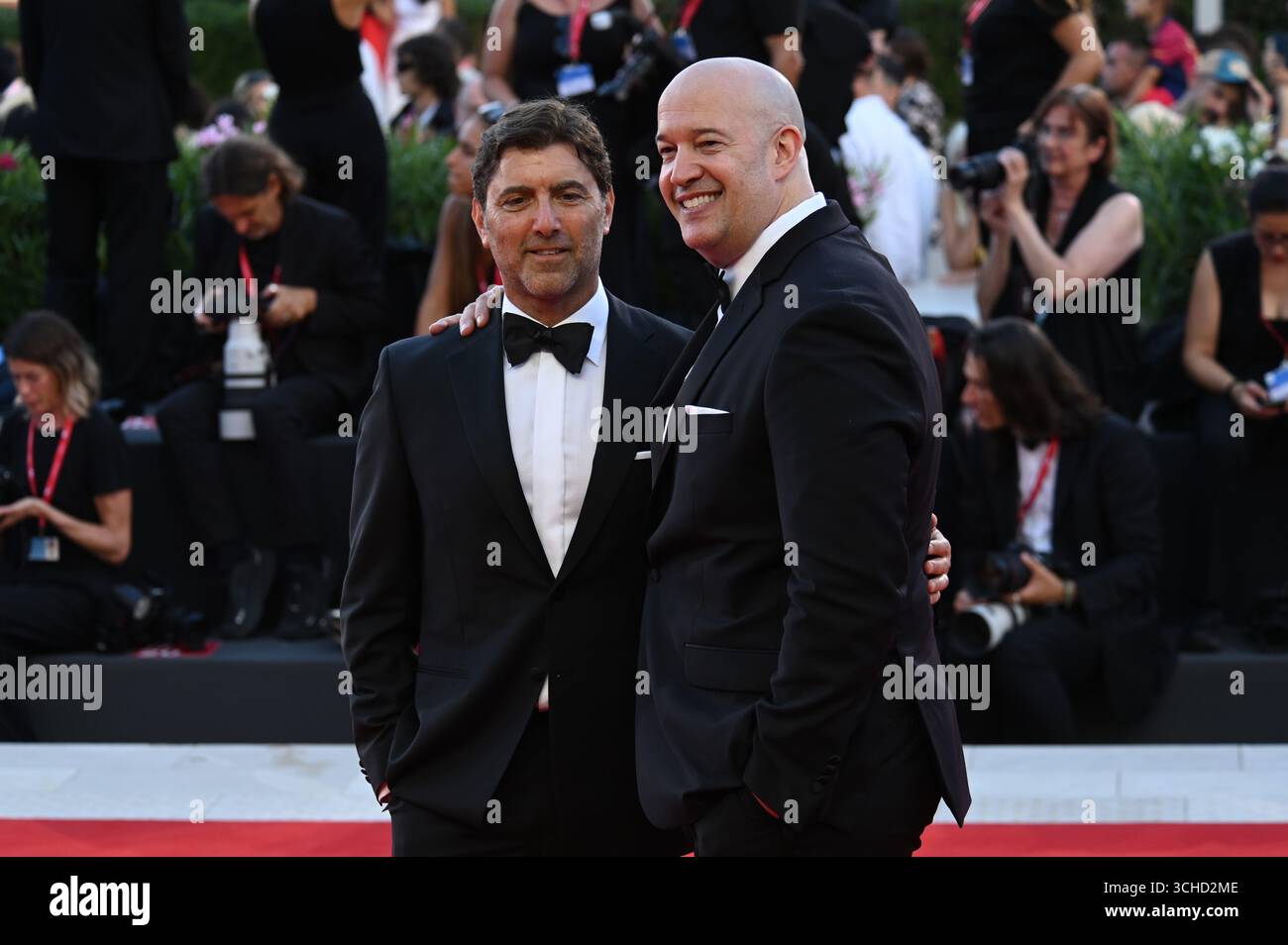 01 September 2025, Italy, Venedig: David Koplan and Hiram Garcia attend ...