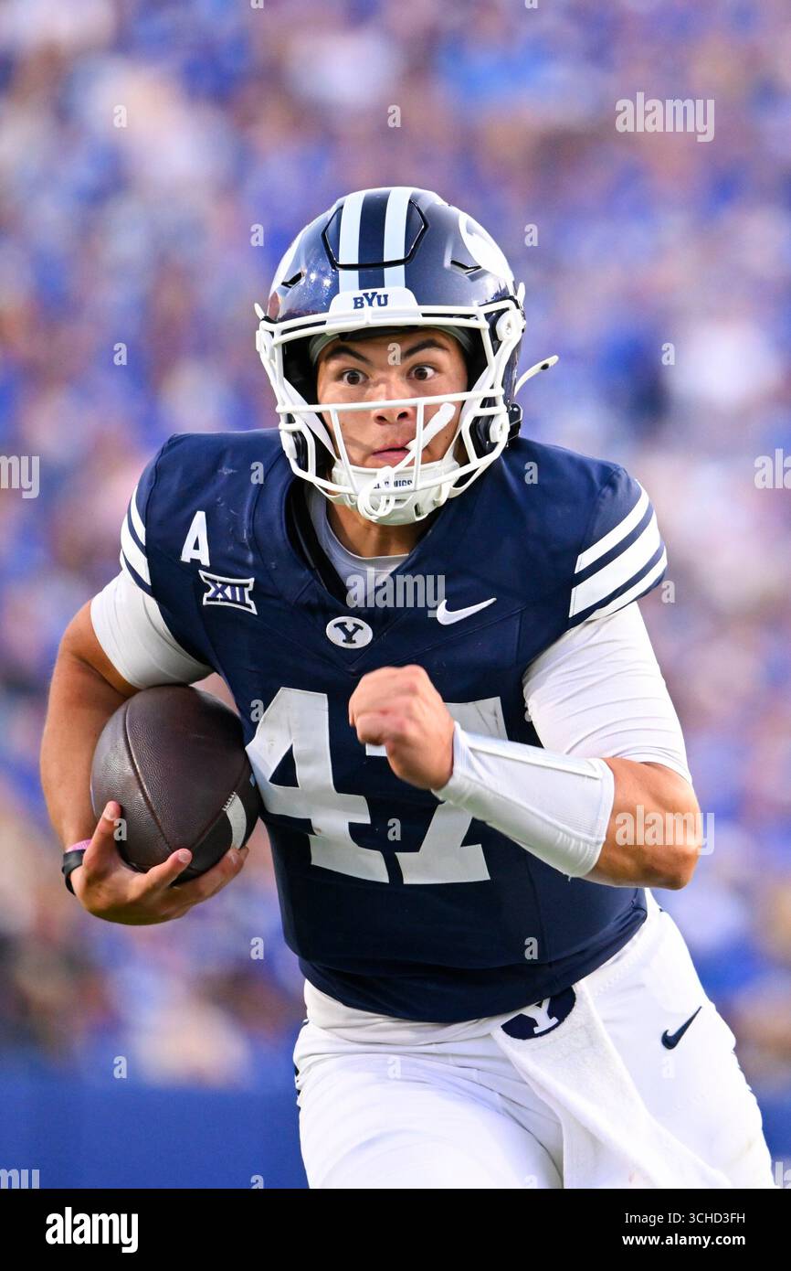 Brigham Young quarterback Bear Bachmeier (47) runs the ball during the ...