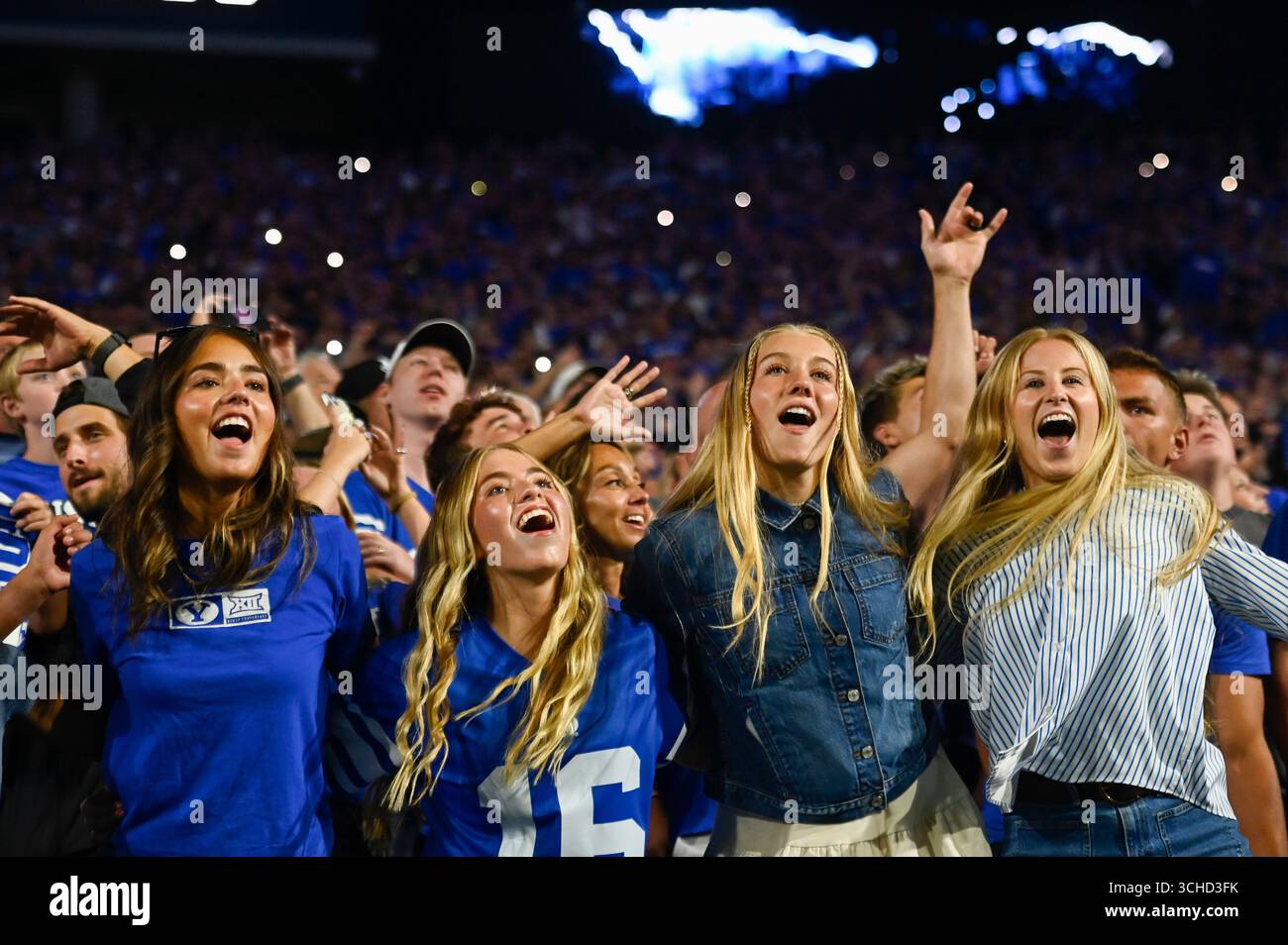 Fans cheer during the second half of an NCAA college football game ...