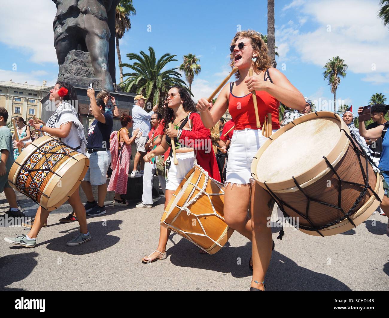 August 31, 2025, Barcelona, Barcelona, Spain: Thousands of people ...