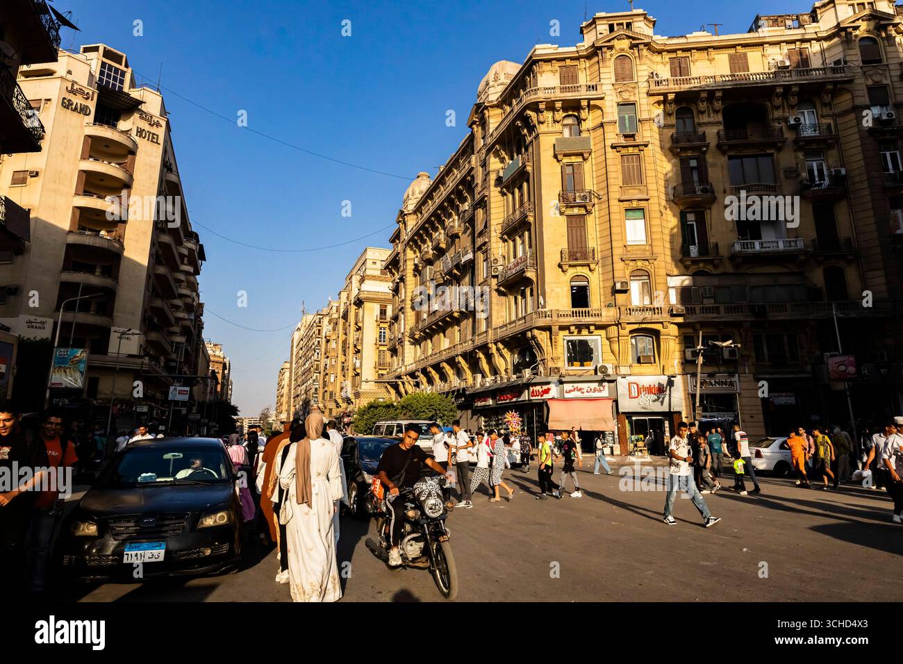 Downtown of Cairo, Talaat Harb near Tahrir Square, Cairo, Egypt, North ...