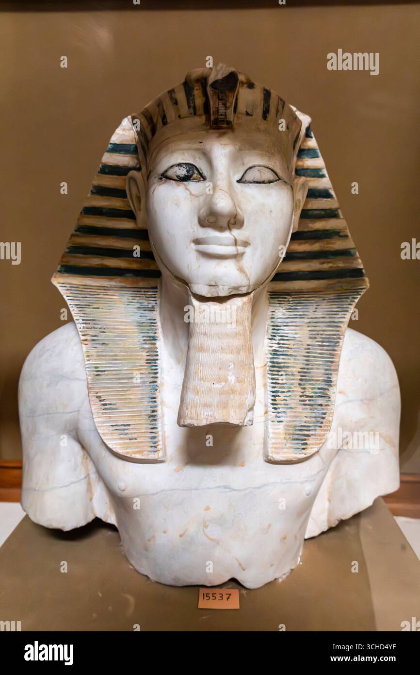Egyptian Museum(Cairo museum), statue of King Thutmose III(Tuthmosis ...
