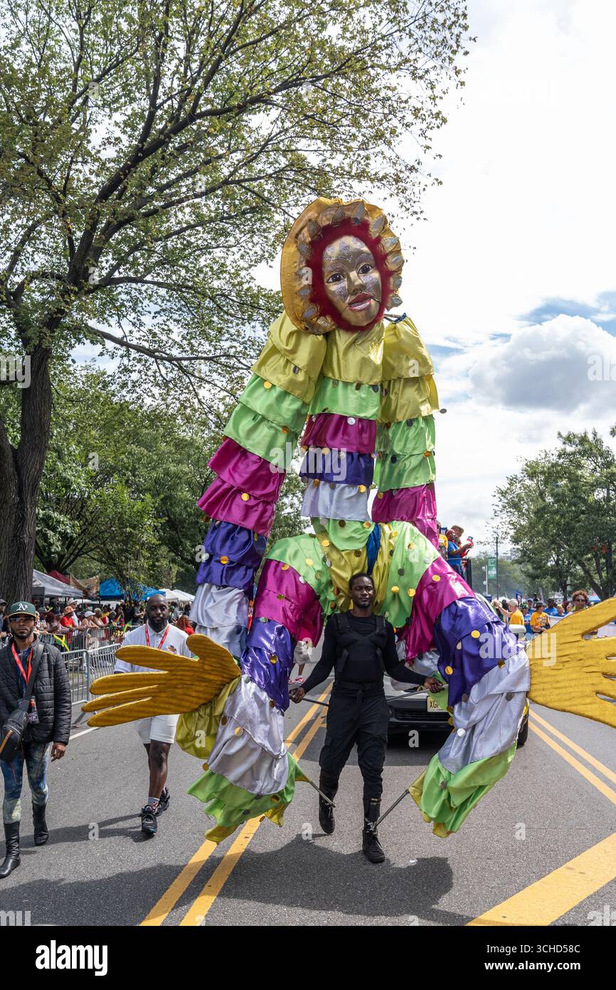 Atmosphere during West Indian American Day Carnival march on Eastern ...
