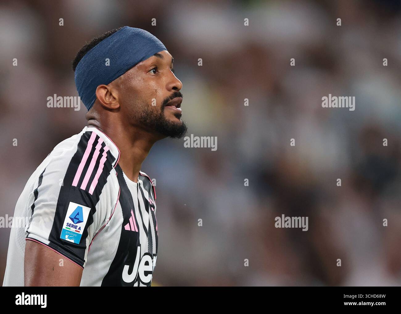 Turin, Italy, 24th August 2025. Gleison Bremer of Juventus looks on ...