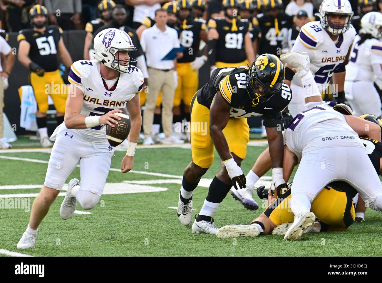 IOWA CITY, IA - AUGUST 30: Jack Shields (3) runs the ball during a ...