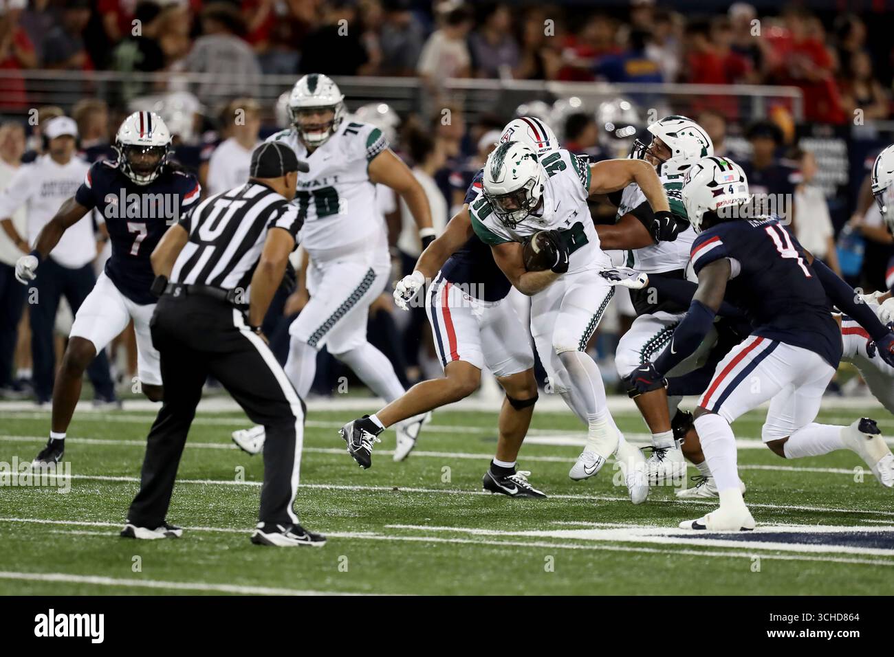 TUCSON, AZ - AUGUST 30: Hawai'i Rainbow Warriors running back Landon ...
