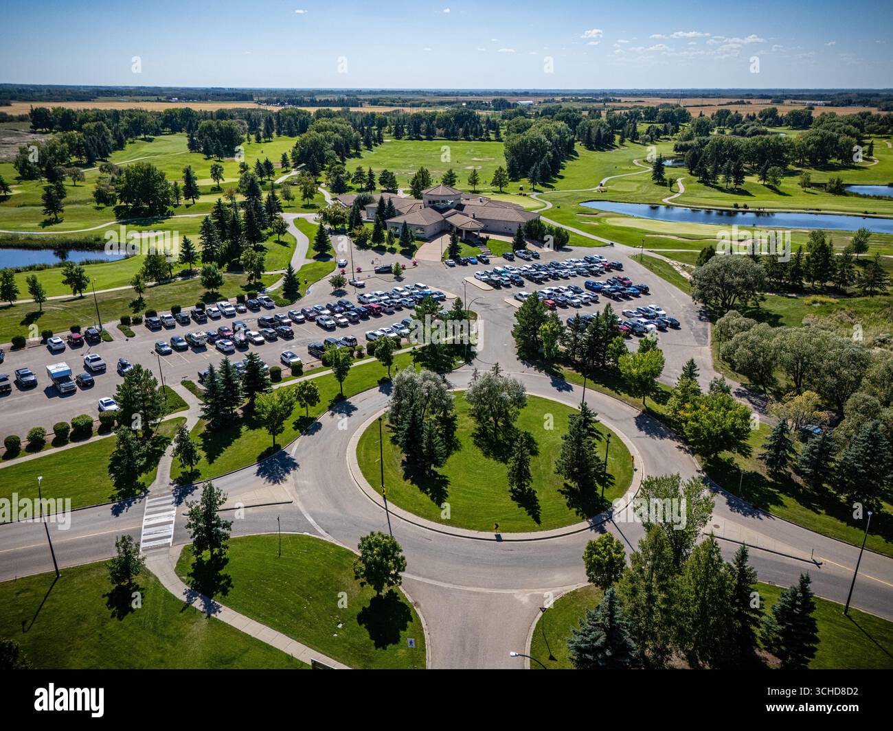 Aerial view of The Willows in Saskatoon, Saskatchewan, featuring golf ...