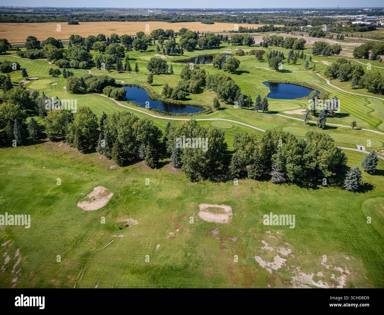 Aerial view of The Willows in Saskatoon, Saskatchewan, featuring golf ...