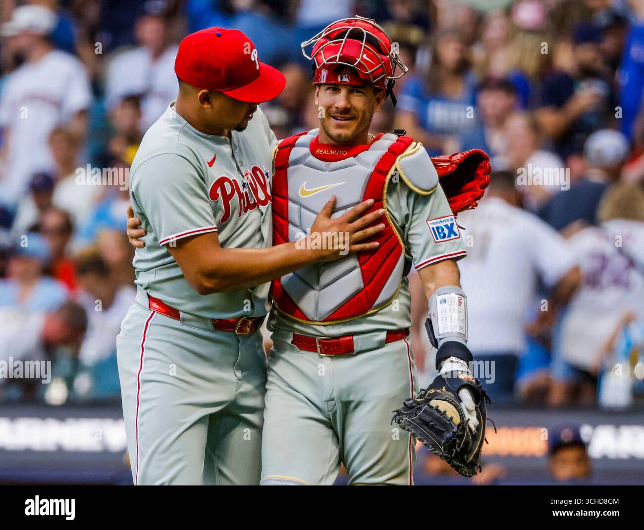 Philadelphia Phillies closing pitcher Jhoan Duran celebrates with ...