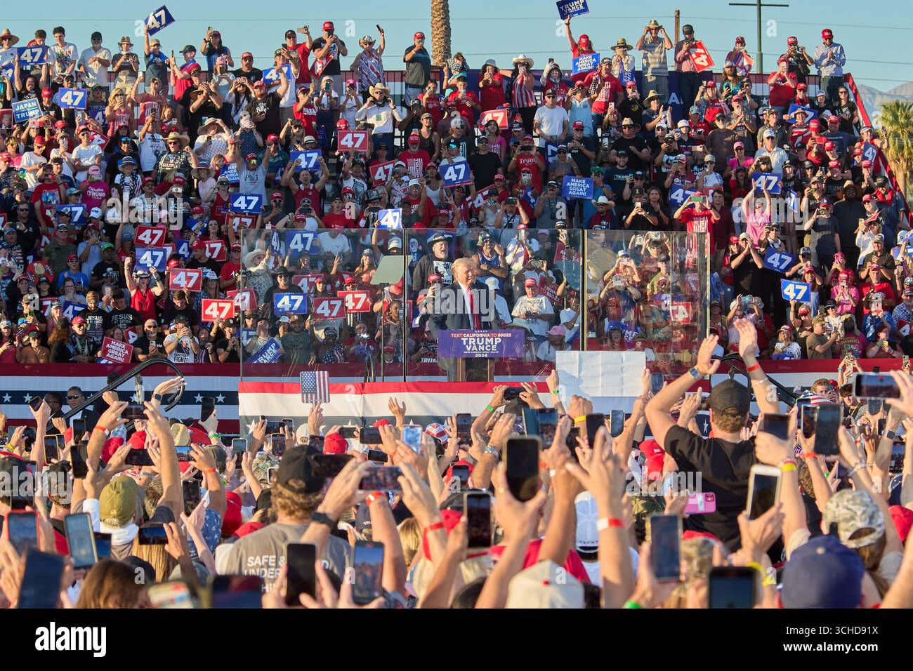 October 12, 2024, Coachella, California, USA: Donald Trump speaking at ...