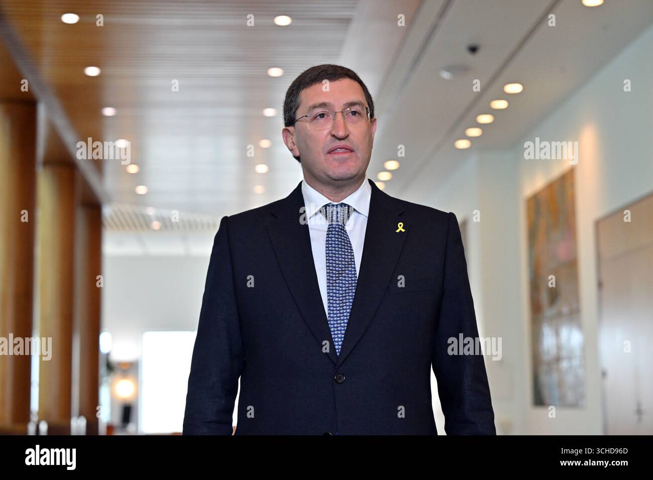 Shadow Attorney General Julian Leeser at a press conference at ...