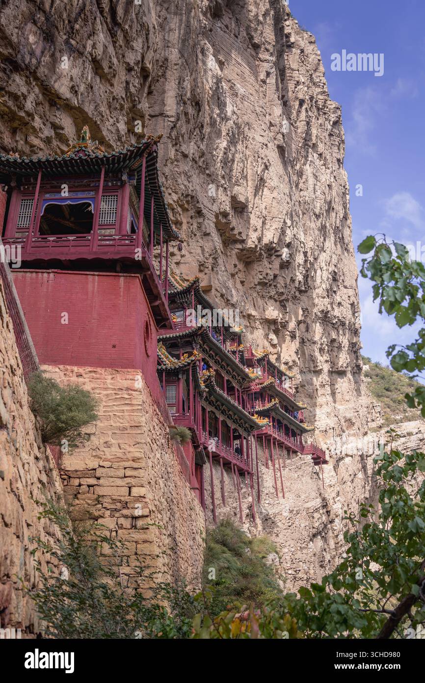 Heng Shan Mountain with Hanging Temple - Xuankong Si - at Day. Close up ...