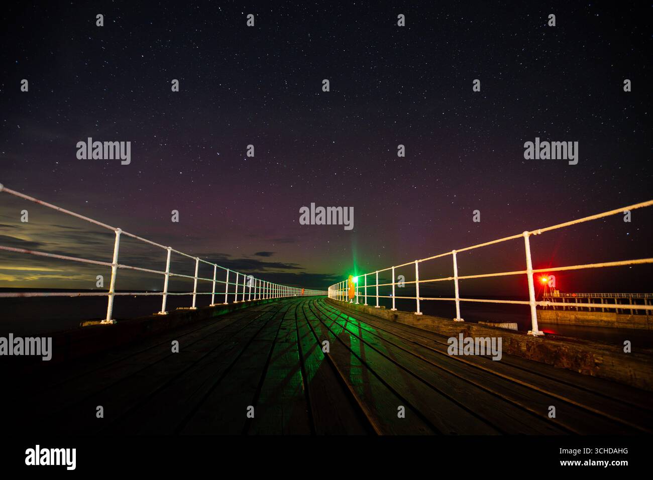 Northern Lights also known as Aurora Borealis shines over Whitby ...