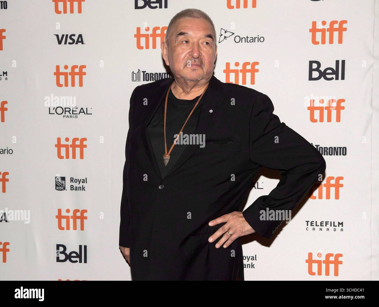 Actor Graham Greene attends a red carpet for the movie " Through Black ...