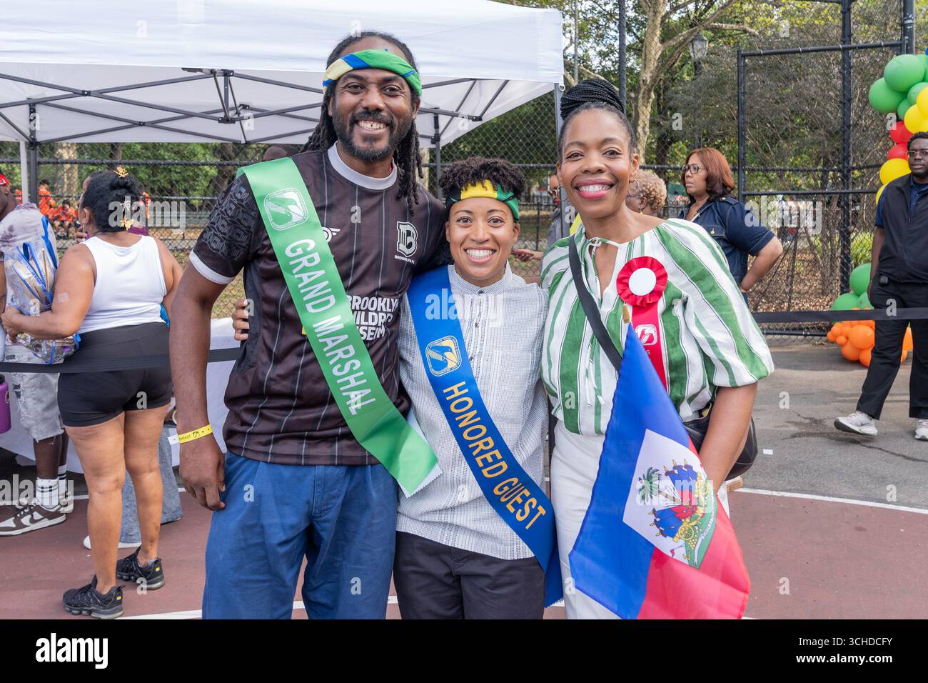 Atmosphere during West Indian American Day Carnival march on Eastern ...
