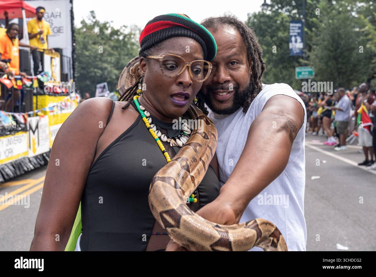 Atmosphere during West Indian American Day Carnival march on Eastern ...