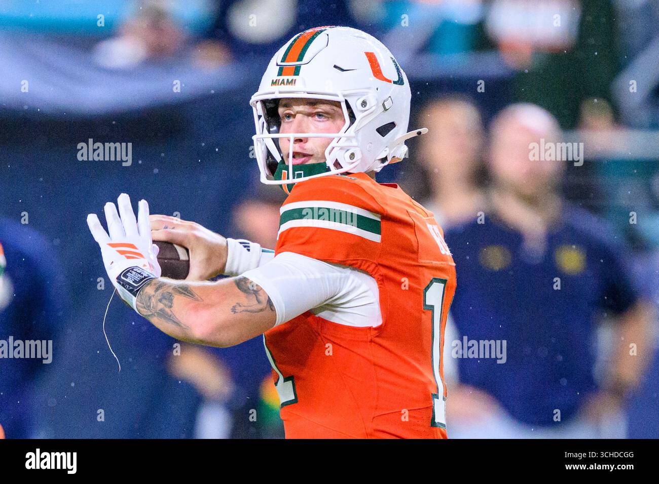 MIAMI GARDENS, FL - AUGUST 31: Miami Hurricanes quarterback Carson Beck ...